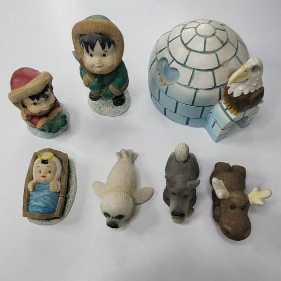 Unbranded | Accents | 7 Pc Christmas Nativity Scene Set Alaska Eskimo ...